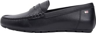 Tommy Hilfiger Damen Flag Leather Driver Loafer Fw0fw09350 Fahrerschuhe, Black (Black), 39 EU