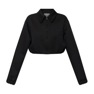Balenciaga Wolljacke mit gesticktem Logo - - Jackets - Damen - Schwarzk - S