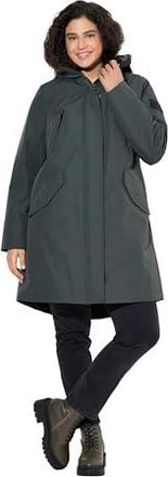 Ulla Popken Funktionsmantel mit Rei&szlig;verschlusstaschen Manteaux, Gris, 50-52 Femmes