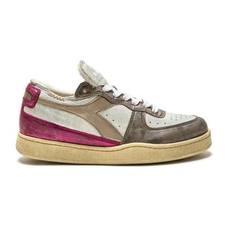 Diadora Mi Basket Row Cut Metal Pigskin Used Sneakers - - Shoes - Damen - Rosa - 38 EU