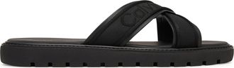 Calvin Klein Pantoletten Calvin Klein Sq Molded Sandal Xcross Wb HM0HM02101 Schwarz