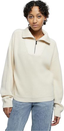 Urban Classics Damen Sweatshirt Ladies Oversized Knit Troyer Sand XXL