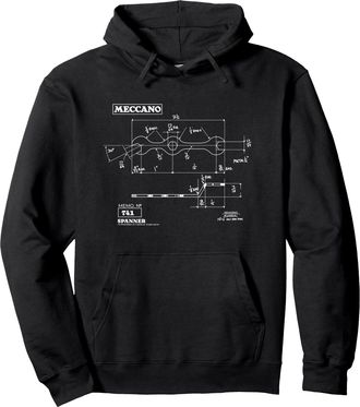 Meccano Modellwerkzeuge Spanner Technische Zeichnung Retro Pullover Hoodie