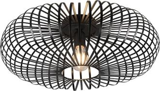 Trio Leuchten Trio Lighting - Plafonnier Noir Cage Ouverte Ellissi Noir Johann Ø50 cm