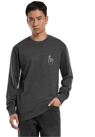 Mister Tee Herren Sweatshirt Easy Sign Crewneck Charcoal XS