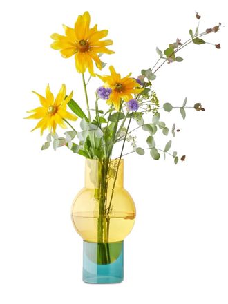 Studio About Gro&szlig;e Bubble Tube Vase - YELLOW CYAN