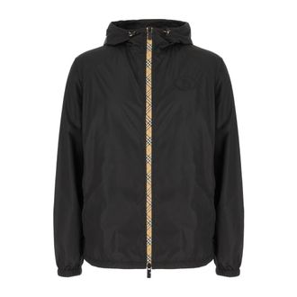 Burberry Nylon Kapuzenjacke - - Jackets - Herren - Schwarzk - L