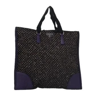 Prada Pre-owned Vintage Woll-Tote Bag - - Pre-owned - Damen - Lila - ONE SIZE
