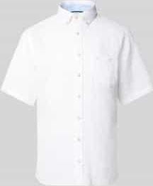 Fynch-Hatton Regular Fit Leinenhemd mit Button-Down-Kragen