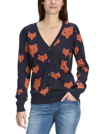 Ichi Damen Pullover, 304110, Gr. 38 (M), Blau (400Navy)