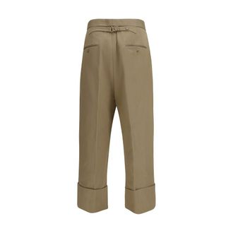 Thom Browne Mens Beige Cotton Casual Pants