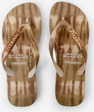Isabel Marant Sandales Havaianas Ikat Print - Femme - Gris / Coucher De Soleil - Tailleeur 37/38 (bra 35/36) - Isabel Marant