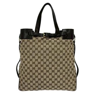 Gucci Pre-owned GG Canvas Leder Tote Bag - - Pre-owned - Damen - Braun - ONE SIZE