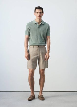 Mango Polo 100 % coton maille &eacute;meraude - Homme - XXL - MANGO MAN