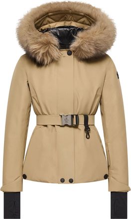Moncler Moncler Laplance Gore-tex Shearling-trimmed Hooded Insulated Ski Jacket, Women, Beige, Size: 00