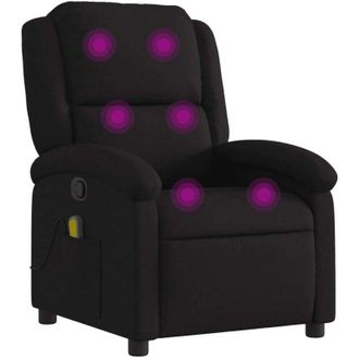vidaXL Massagesessel Schwarz Stoff Vidaxl
