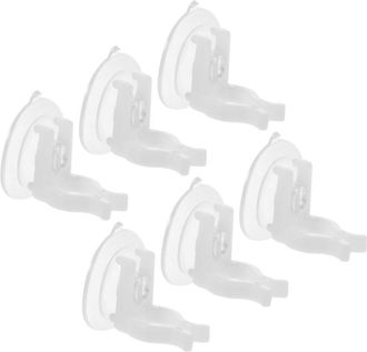 Lurrose 6 St&uuml;ck Teiliges Kerzenhalter mit Saugnapf Starke PVC saugn&auml;pfe f&uuml;r LED Kerzen Fensterkerzenhalter Clips Einfache Montage Glatten Oberfl&auml;chen Wie Glas