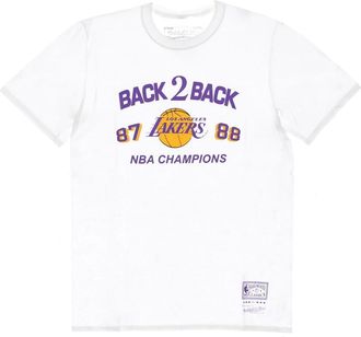Mitchell & Ness Homme, Tops, Blanc, Taille: S NBA Back T-Shirt