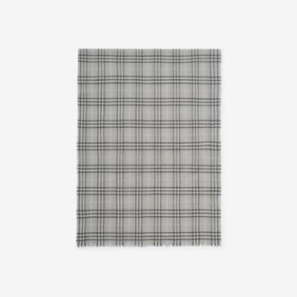 Burberry &Eacute;charpe large en laine et soie m&eacute;lang&eacute;es Check