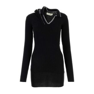 Y / Project Schwarzes Woll-Minikleid - - Dresses - Damen - Schwarzk - S