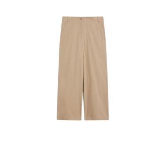 Max Mara Femme, Pantalons, Brun, Taille: 38 FR Pantalon en gabardine d&eacute;lav&eacute;e