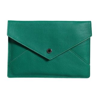 Dolce & Gabbana Gr&uuml;ne Leder Clutch Geldb&ouml;rse Tablet H&uuml;lle - - Bags - Damen - Gr&uuml;n - ONE SIZE