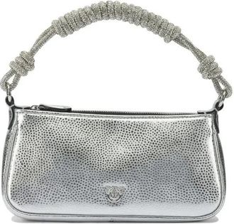 Pinko Pinko Hobo Bags - Silver Leather Handbag - Gr. unisize - in Grau - f&uuml;r Damen