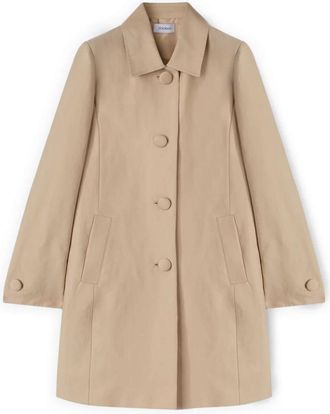 Motivi Femme, Manteaux, Beige, Taille: 38 FR Cotton Satin Coat