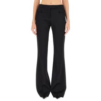 Tom Ford Femme, Pantalons, Noir, Taille: 36 FR &Eacute;l&eacute;gant pantalon &eacute;vas&eacute; en laine