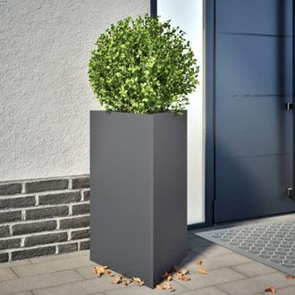 vidaXL Vidaxl - Jardini&egrave;re anthracite triangulaire 50x43x75 cm acier