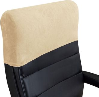 Generic Stretch Kopfst&uuml;tzenbezug Samt Kopfst&uuml;tzenschutz f&uuml;r B&uuml;rost&uuml;hle Kopfst&uuml;tzenbez&uuml;ge f&uuml;r Computerst&uuml;hle mit hoher R&uuml;ckenlehne M&ouml;bel Liegestuhl 1 Packung H