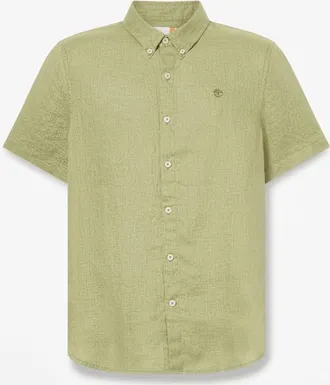 Timberland Mill Brook kurz&auml;rmeliges Leinenhemd f&uuml;r Herren in Gr&uuml;n, Herren, Gr&uuml;n, Gr&ouml;&szlig;e