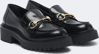 Gucci Mocassins Rhody Horsebit &agrave; plateau en cuir