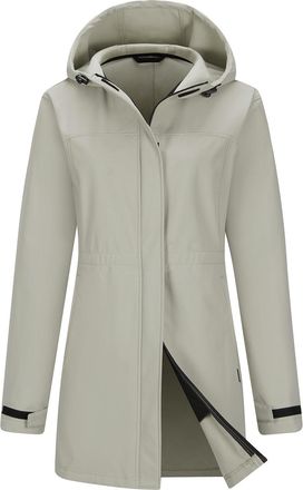 Baleaf Damen Softshelljacke Lange Wasserabweisend Softshellmantel Wasserabweisend Winterjacke Windjacke Fleece gef&uuml;tterte Regenjacke Khaki XXL