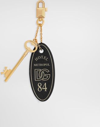 Dolce & Gabbana Calfskin Tassel Keychain - Frau Collection Schwarz Onesize