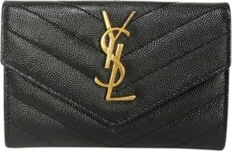 Saint Laurent Pre-owned Bill wallet (bi-fold) - Femme - Pre-owned - Noir - Taille: ONE Size