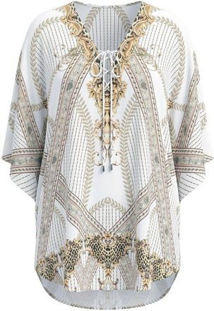 Miamoda Longbluse Blusenkaftan Loose Fit Allovermuster