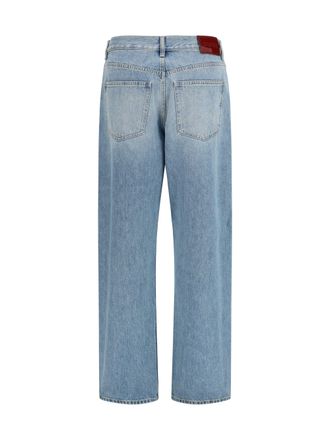 Gucci Womens Cotton Jeans Light Blue