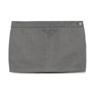 Wardrobe.NYC Wardrobe.nyc, Femme, Jupes, Gris, Taille: 36 FR Charbon Micro Mini Jupe