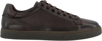 Doucal's Baskets en cuir &agrave; lacets - Homme - Chaussures - Brun - Taille: 41 EU