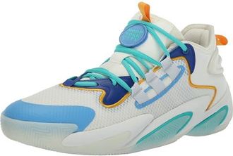 adidas Adidas Unisex BYW Select Basketball Boost Sneaker, Cream White/Crystal White/Blue Burst, 14.5 US Men