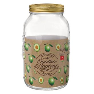 Bormioli Rocco 357765MDD121990 4 JAHRESZEITEN GLAS 3,8 LT. C/CAPS, Clear