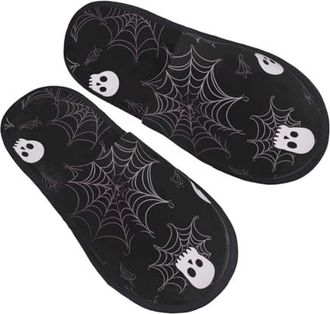 Generic Pantoufles En Coton Halloween Gothique Doux Pantoufles Lavables Slippers Pour Unisex Automne La Maison L