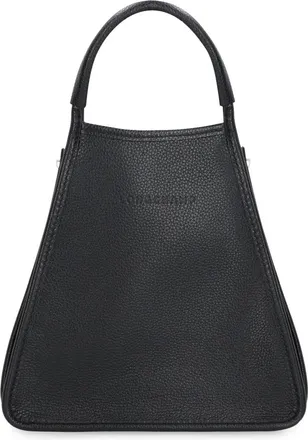 Longchamp Femme, Sacs, Noir, Taille: ONE Size Sac bandouli&egrave;re en cuir grain&eacute;