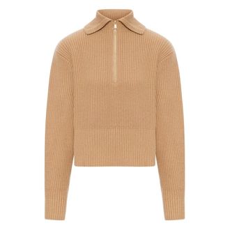 Max Mara Strickpullover mit Rundhalsausschnitt - - Knitwear - Damen - Braun - S
