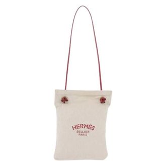 Herm&egrave;s Pre-owned Toile sacs-ports-paule - Femme - Pre-owned - Beige - Taille: ONE Size