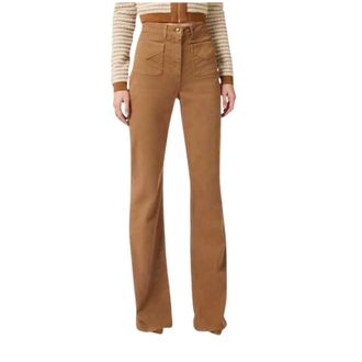 Elisabetta Franchi Damen, Hosen, Braun, W26Gr&ouml;&szlig;e