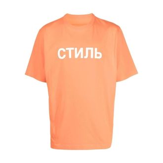 Heron Preston Ctnmb Logo T-Shirt - - Tops - Herren - Orange - M
