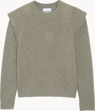 Kujten Pull cachemire col rond à épaulettes, 4 fils - Pull Cecilia