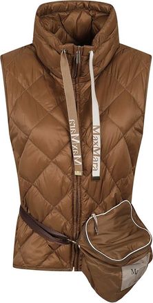 Max Mara Femme, Vestes, Brun, Taille: 38 FR Imbottito smanicato Tregic